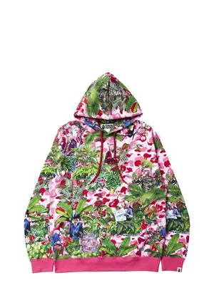 A BATHING APE Bape X Monkey 47 Pullover Hoodie Pink