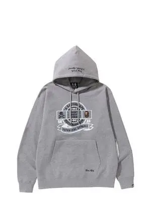 A BATHING APE BAPE X Neighborhood Relaxed Fit Pullover Hoodie Grey
