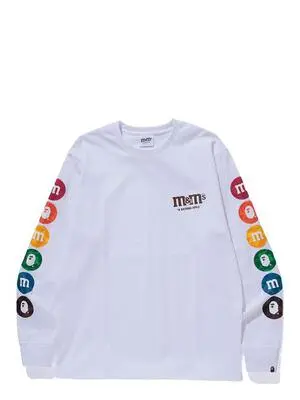 A BATHING APE X M&m's Long Sleeve Tee Shirt - White
