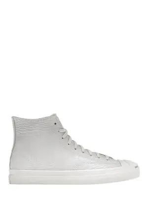 CONVERSE Jack Purcell Pop Trading Company Dragonskin High-top Sneakers - Egret/black