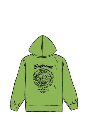 Supreme Dragon Overdyed Hooded Sweatshirt - Lime