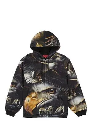 Supreme Eagle Hooded Work Jacket - Black