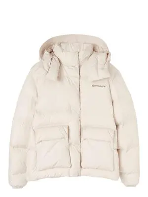 Off-White Peach Ny Arrow Over Puffer Jacket - White