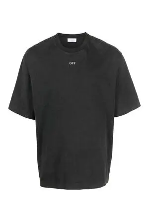 Off-White Peopleprint Cotton T-shirt - Charcoal Grey