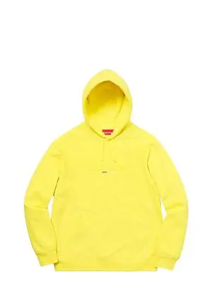 Supreme Embossed Logo Hooded Sweatshirt - Lemon