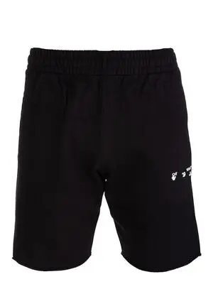 Off-White Logo Sweat Shorts - Black/white Fw21
