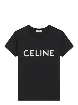 Celine Cotton T-shirt - Black/white