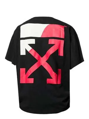 Off-White Off Off Oversized Split Logo Print T-shirt - Black/white/red