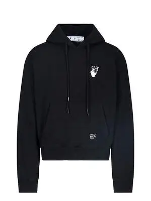 Off-White Caravaggio Saint Jerome Writing Arrows Oversized Hoodie - Black