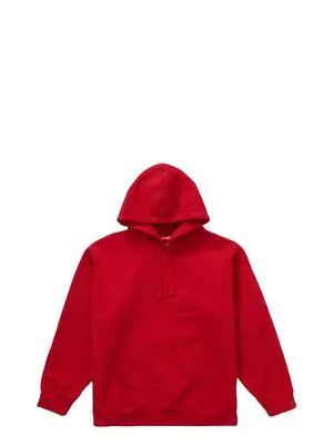 Supreme Embossed Logos Hooded Sweatshirt - Red