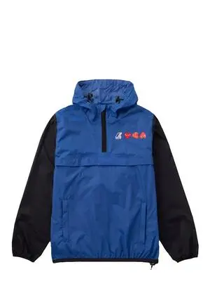 Play Comme Des Garcon X Kway Logos Half Zip Jacket - Blue Black