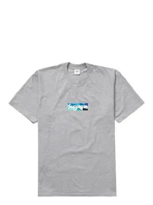 Supreme Emilio Pucci Box Logo Tee Shirt Heather Grey/blue