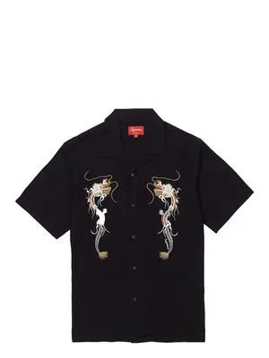 Supreme Dragon Rayon Shirt - Black