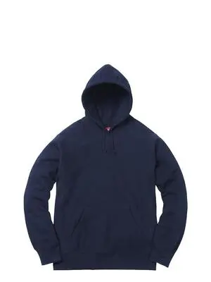 Supreme Embossed Logo Hooded Sweatshirt - Navy Blue