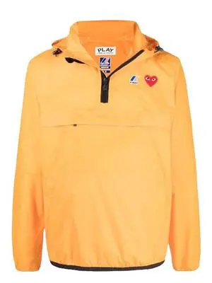 Play Comme Des Garcon X K-way Half Zip Packable Jacket - Orange