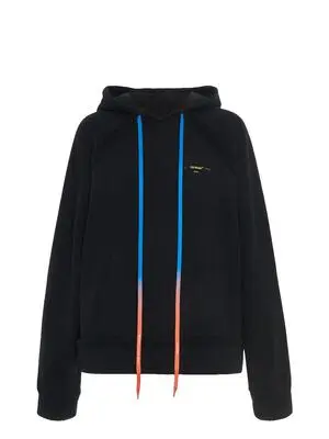Off-White Oversized Acrylic Arrows Hoodie - Black/yellow