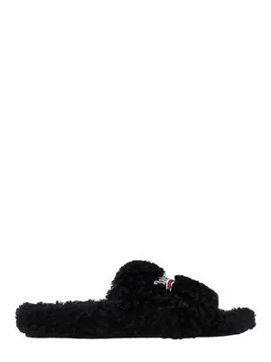 Balenciaga Furry Slide - Black/white