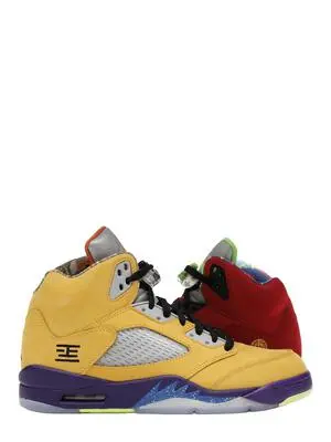 JORDAN Retro What The Sneakers - Varsity Maize/court Purple/ghost Green