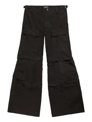 Balenciaga Flared Cargo Trousers - Black
