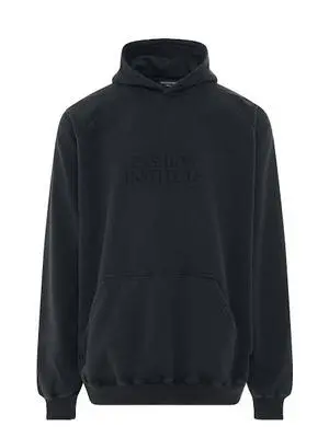 Balenciaga Fashion Institute Oversized Hoodie - Washed Black