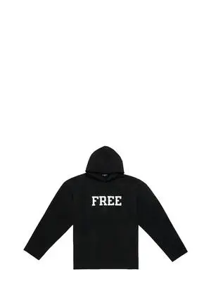 Balenciaga Free No Rib Hoodie - Black