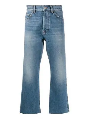 Balenciaga Cropped Straight Leg Jeans - Blue