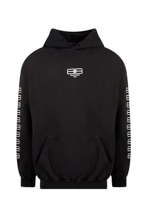 Balenciaga Bb Pixel Embroidered Sweatshirt - Black