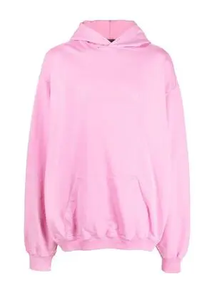 Balenciaga Logo-print Hoodie - Pink