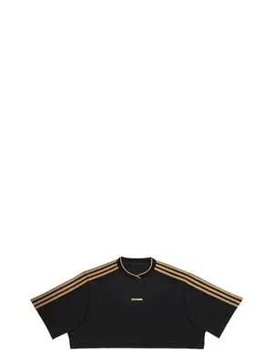 Adidas Ivy Park 3stripes Crop Tee Shirt - Black