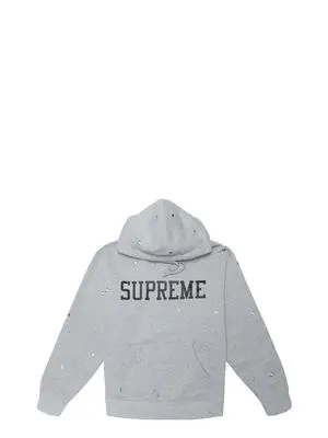 Supreme Eyelet Hooded Sweatshirt - Heather Grey