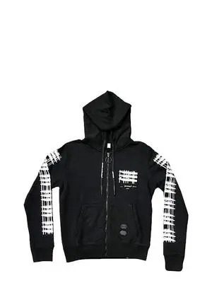Off-White Scaffold Arrow Logo Zip Hoodie - Black