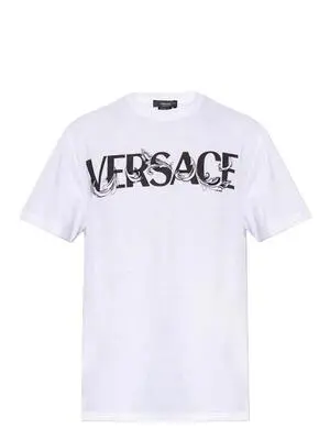 Versace Barocco Silhouhette Logo T-shirt White/black