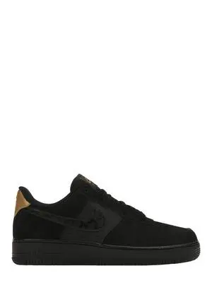 Nike Air Force 1 Low Nubuck Sneakers - Black/metallic Gold