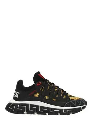 Versace Trigreca Barocco Print Sneakers - Black