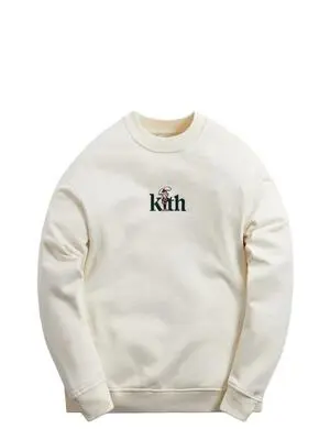 Kith Treats For Trix Santa Serif Crewneck Sweatshirt - Sandrift