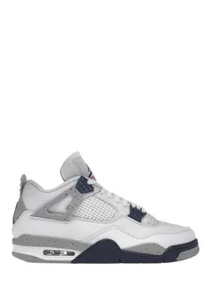 JORDAN Air Jordan 4 Retro Sneakers White/midnight Navy/light Smoke Greyone-colorfire Red