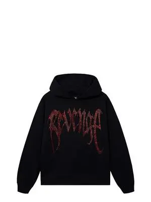REVENGE Xxxtentacion Heartbreak Bejeweled Hoodie - Black