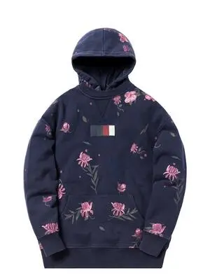 Kith Floral Print Hoodie - Navy Blue