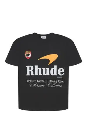 Rhude X Mclaren Merch Tee Shirt - Black