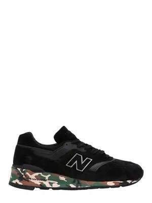 NEW BALANCE 997 Camo Midsole Sneakers - Black/silver