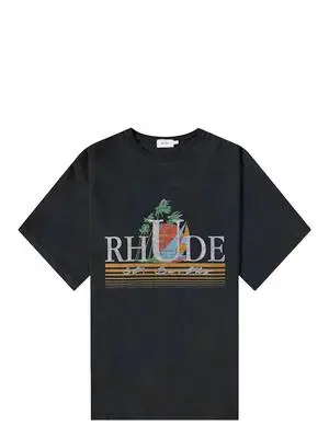 Rhude Tropics Tee Shirt Vintage Black