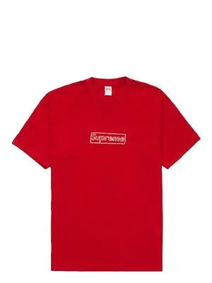 Supreme Kaws Chalk Logo Tee Shirt Red
