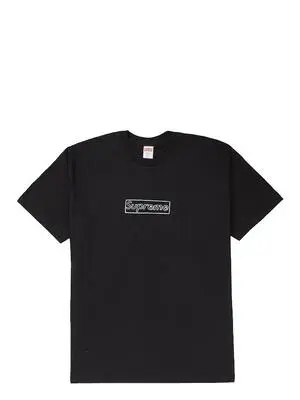Supreme Kaws Chalk Logo Tee Shirt - Black