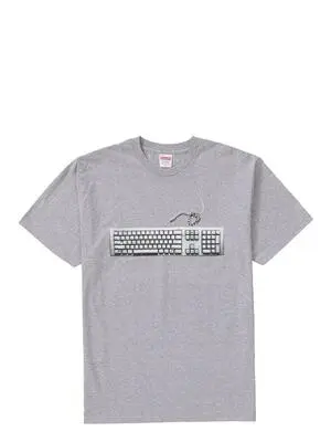 Supreme Keyboard Tee Shirt - Heather Grey