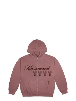 TRAVIS SCOTT Cactus Jack For Mastermind Skull Zip Up Hoodie - Mauve