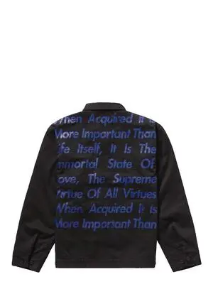 Supreme Junya Watanabe Cdg Printed Work Jacket - Black