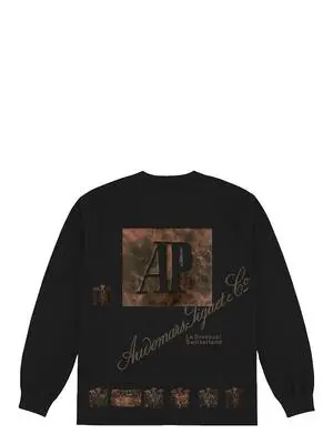 TRAVIS SCOTT Cj X Audemars Piguet Le Brassus Long Sleeve Tee Shirt - Black