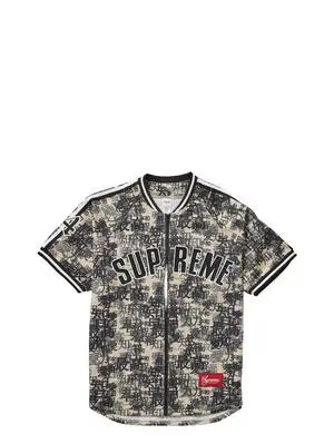 Supreme Kanji Camo Baseball Jersey - Tan