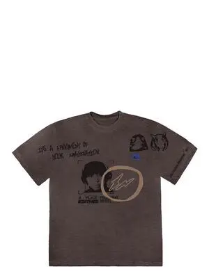 TRAVIS SCOTT Cactus Jack For Fragment Hiroshi Tee Shirt - Brown Pepper