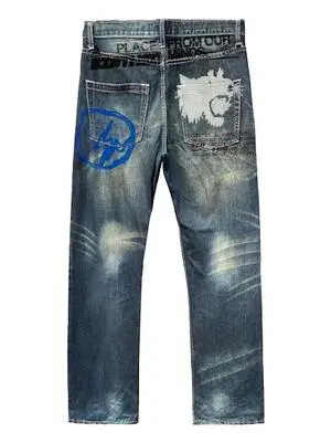 TRAVIS SCOTT Cactus Jack For Fragment From Our Minds Denim Pant - Washed Blue